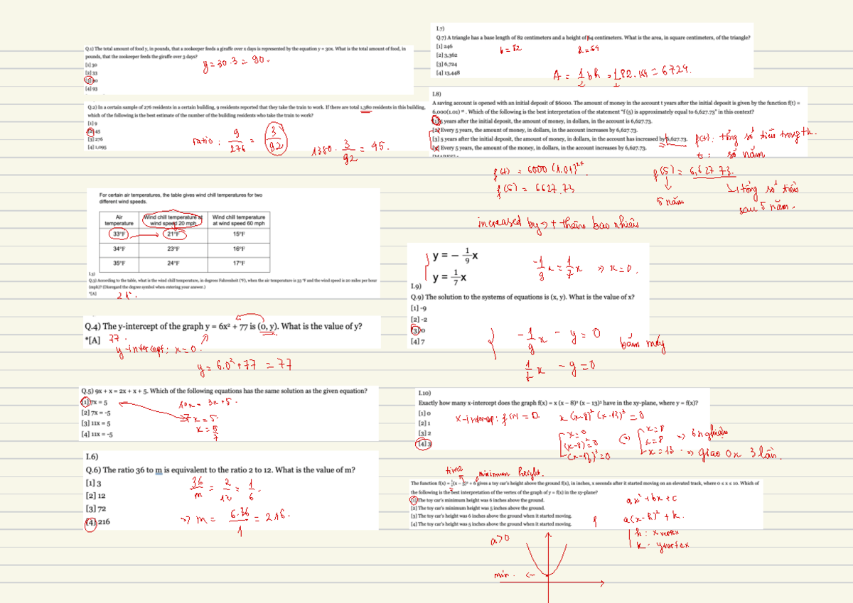 DSAT 11 Module 2 Study Notes and Formulas - Studocu