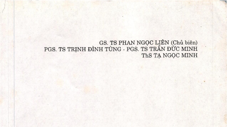 Nhập Môn Sử Học - GS. TS Phan Ngọc Liên, PGS. TS Trịnh Đình Tùng - Studocu