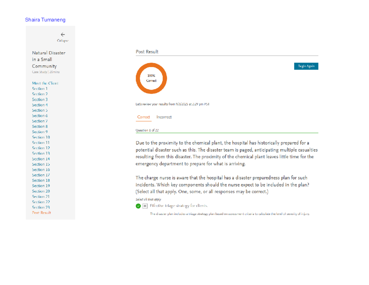 Natural Disaster Case Study: Community Response & Preparedness - Studocu