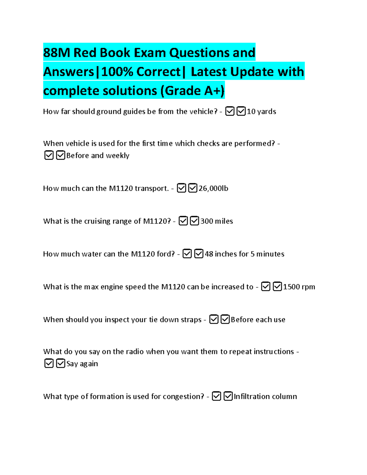 88M Red Book Exam Questions & Solutions for AIT (Updated) - Studocu