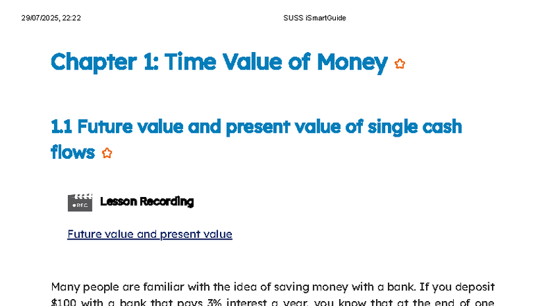 22:22 SUSS iSmartGuide Chapter 1: Time Value of Money - Future ...