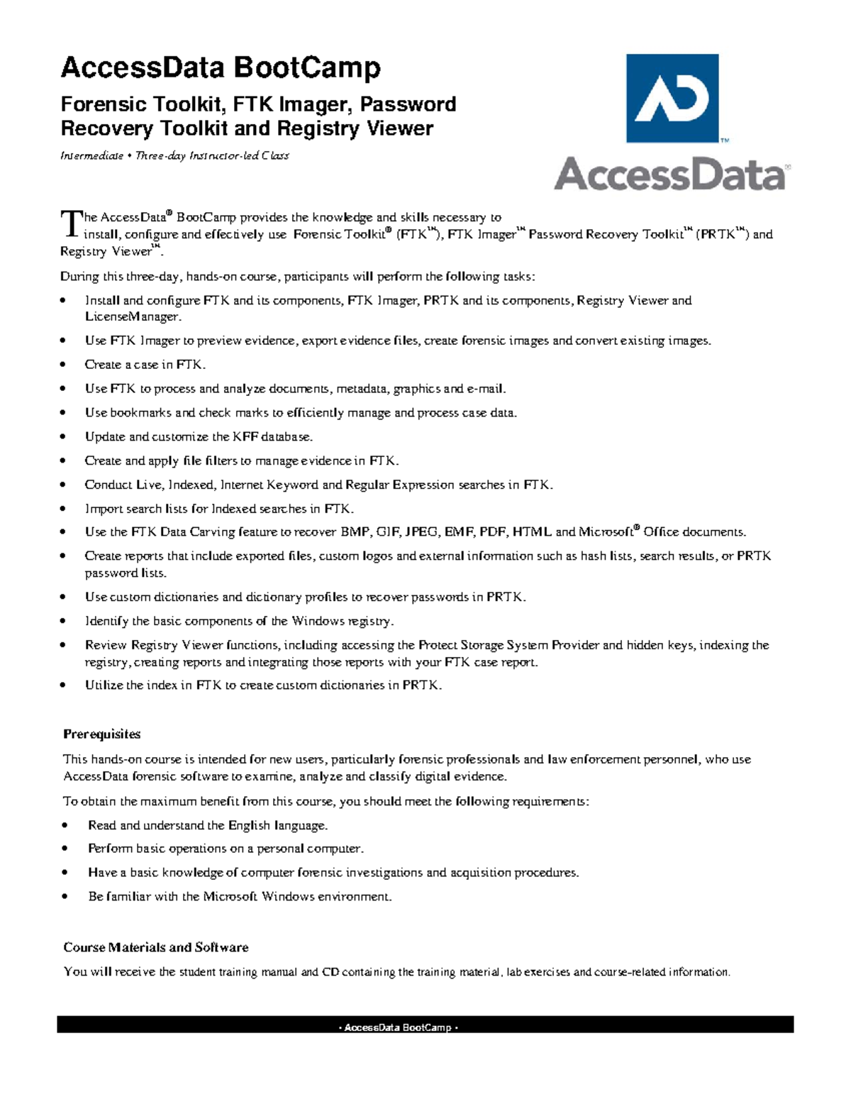 FTK BootCamp: Mastering Forensic Toolkit Imager & Recovery Techniques ...