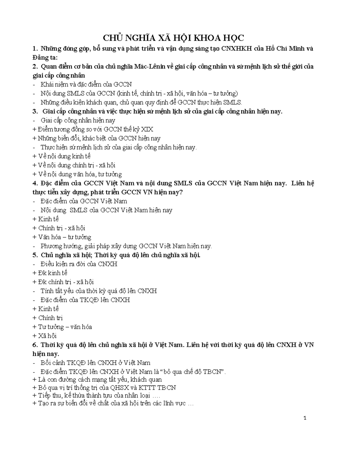 Tổng hợp nội dung Chủ nghĩa xã hội khoa học (CNXHKH) 2021: Phân tích và ...