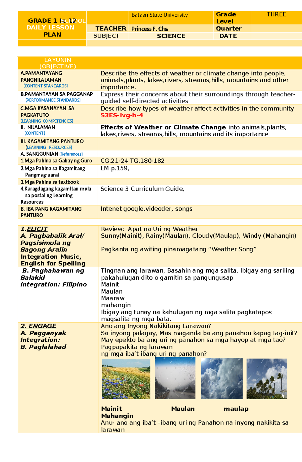 Sience-3-COT-2 - Cot for science - GRADE 1 to 12 DAILY LESSON PLAN ...