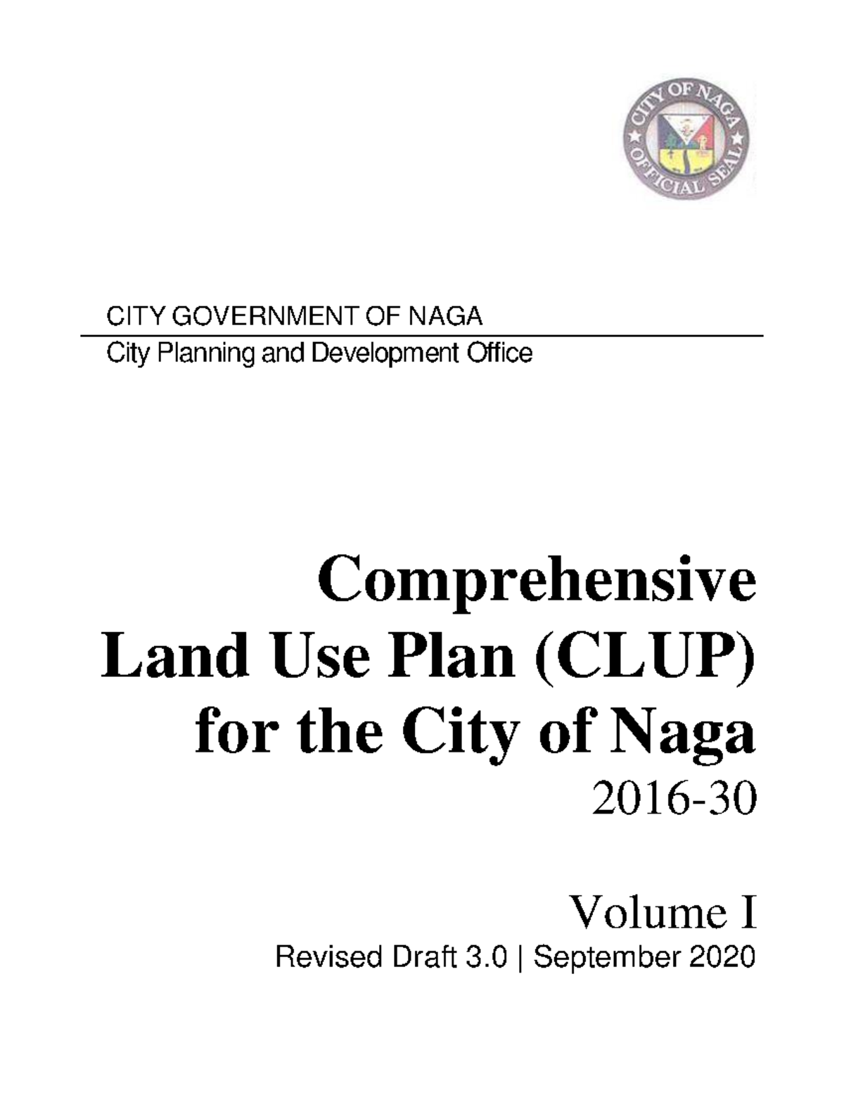 NAGA CLUP - Updated Comprehensive Land Use Plan (2016-2030) - Studocu
