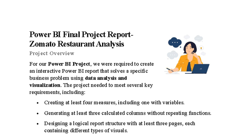 Power BI D36 Final Project: Zomato Restaurant Analysis Report - Studocu