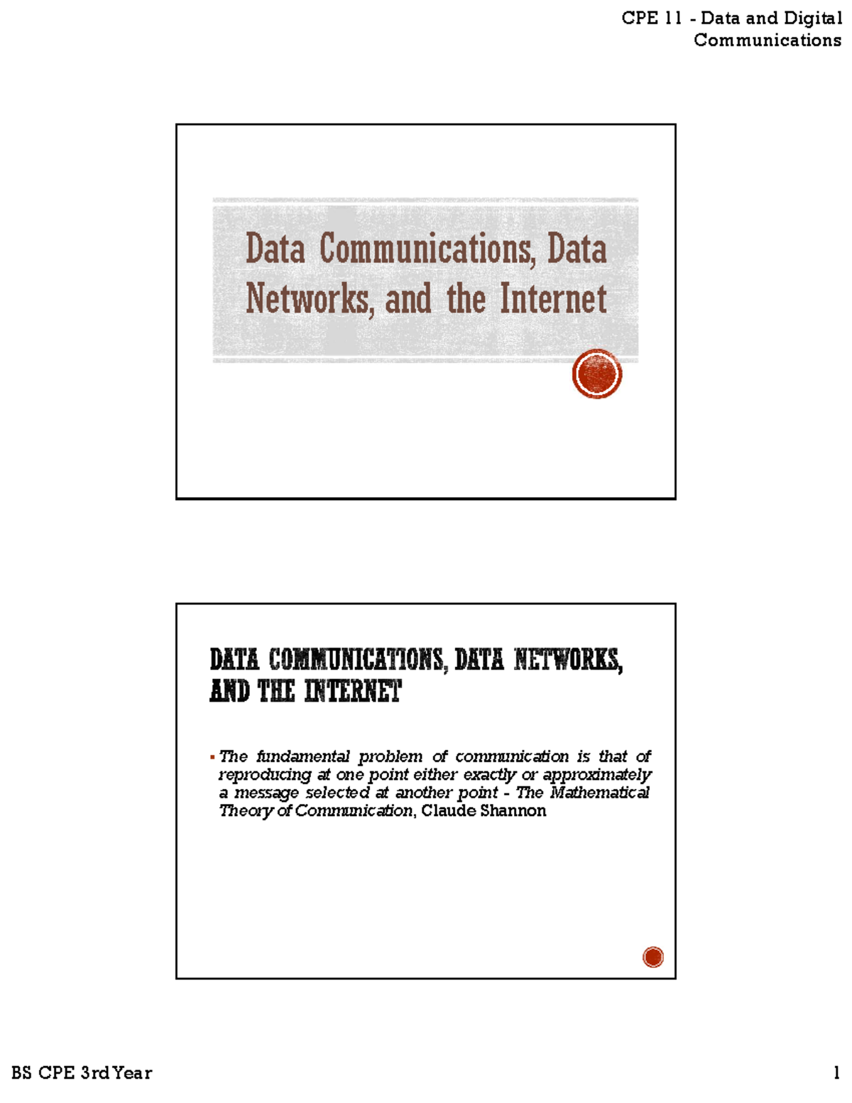 CPE 11 Final Exam Study Guide: Data Communications & Networks - Studocu