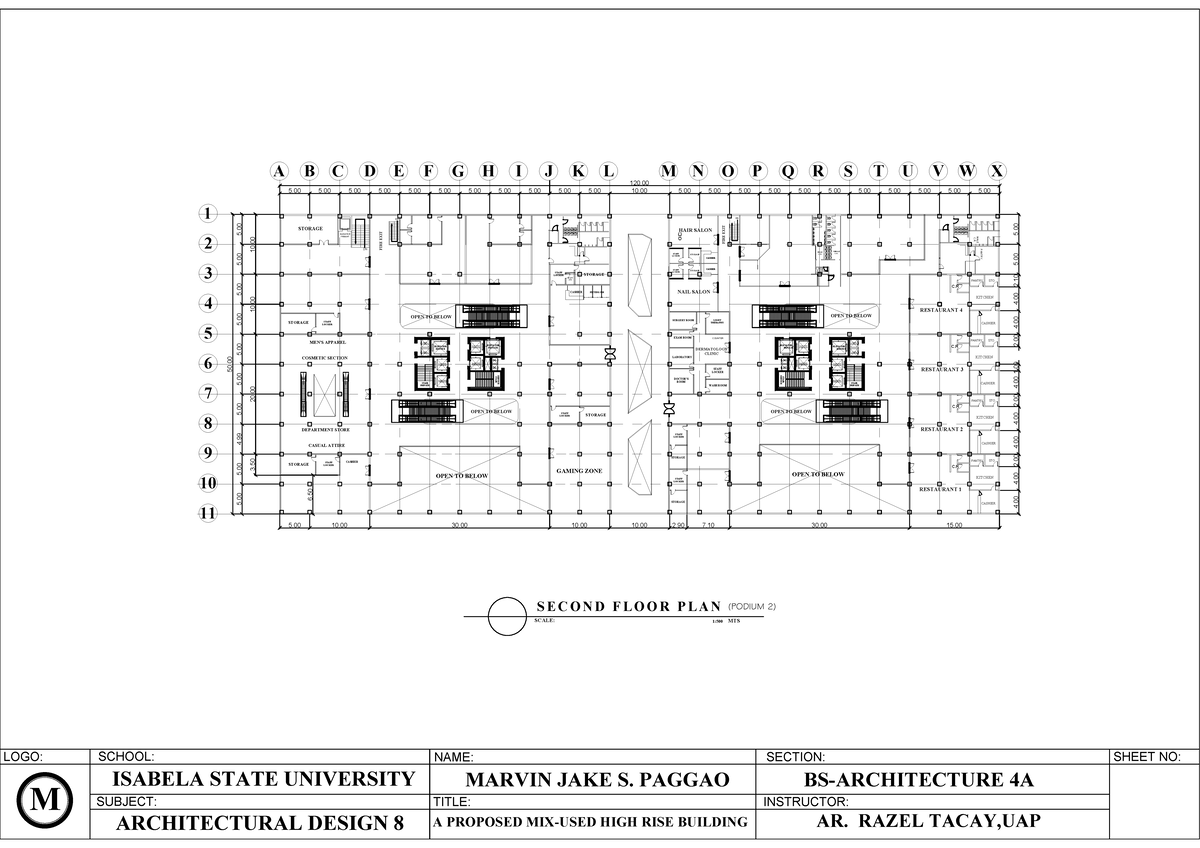 H6 - Proposed Mixed-Use High Rise Building Project Plan - Studocu