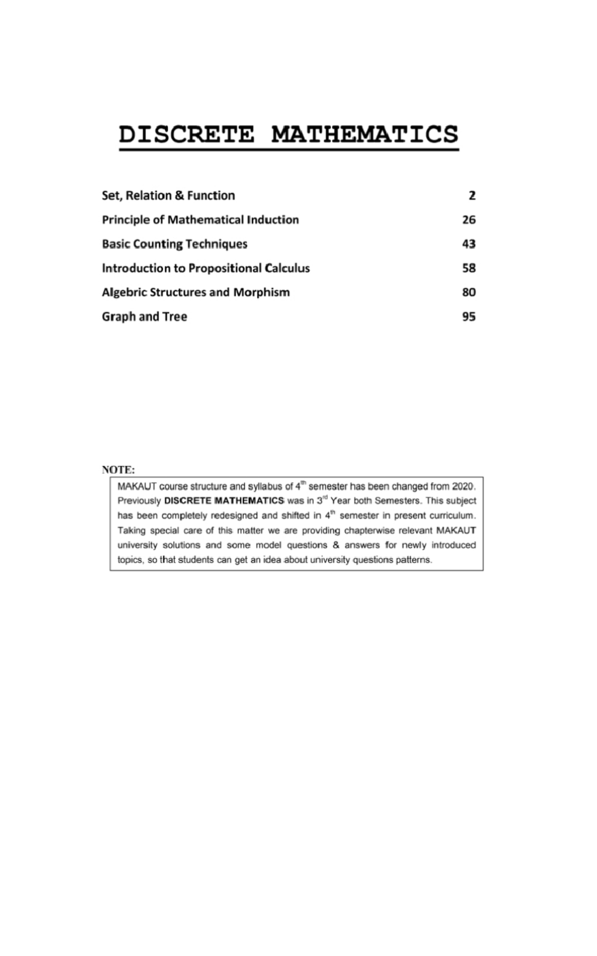 D math - CSE 4th sem Discrete Mathametics Organizer, MAKUT - Computer ...
