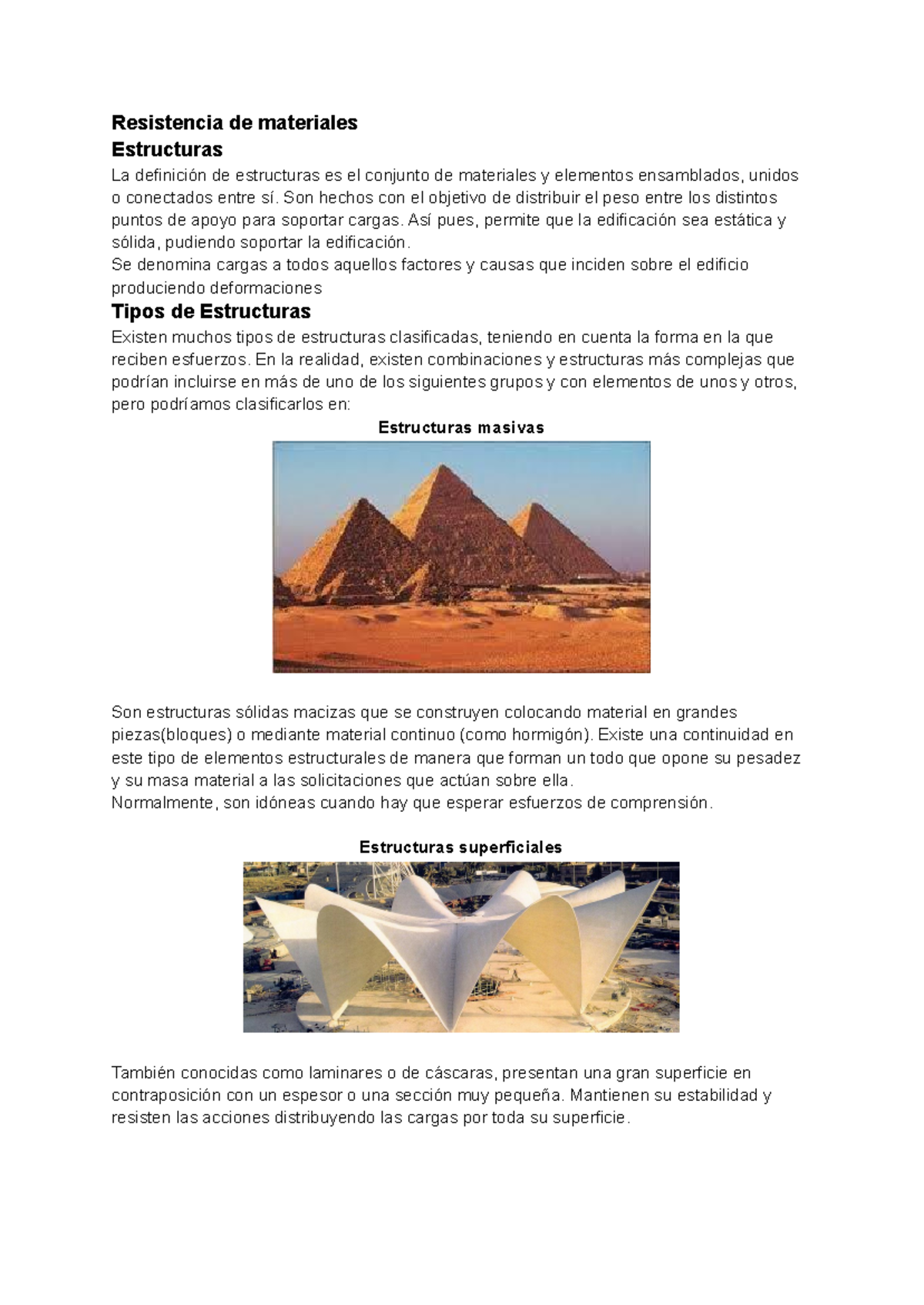 Estructuras y Materiales - Resistencia y Tipos de Estructuras 1 - MAT ...