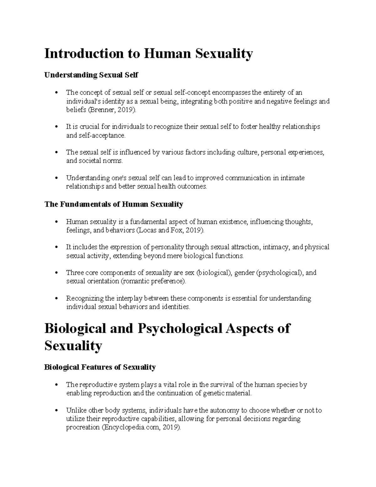 Introduction to Human Sexuality - Introduction to Human Sexuality ...