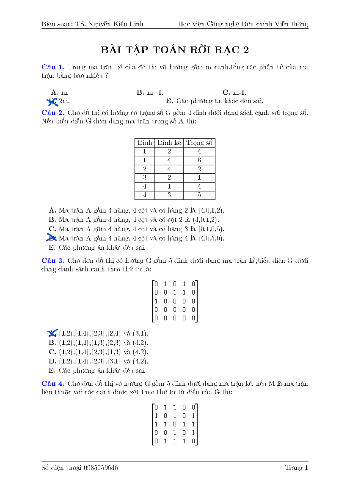 Test TS. Nguy¹n Linh Håc Cæng ch½nh Vi¹n thæng - Chuong 2 - Studocu