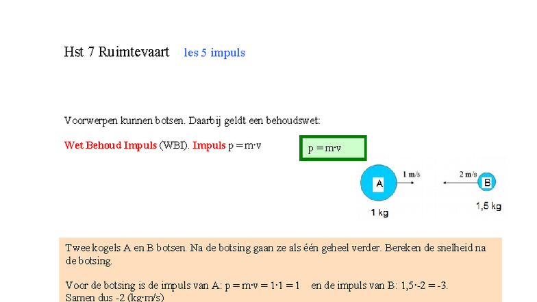 7les5Impuls - Uitleg les 5 Impuls van hoofdstuk 7 ruimtevaart - Hst 7 ...