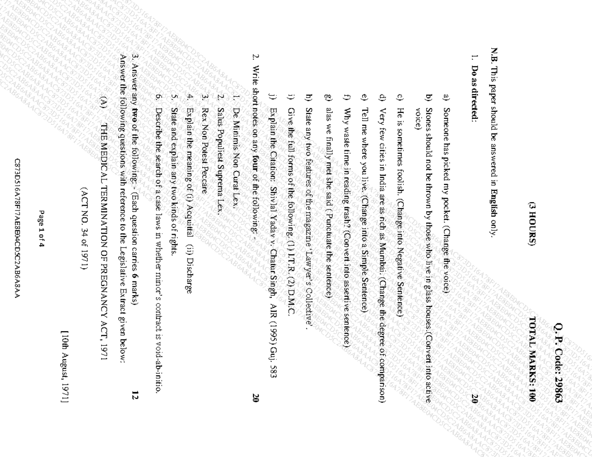 LLB 2019-2020: Exam Preparation and Key Legal Concepts - Studocu