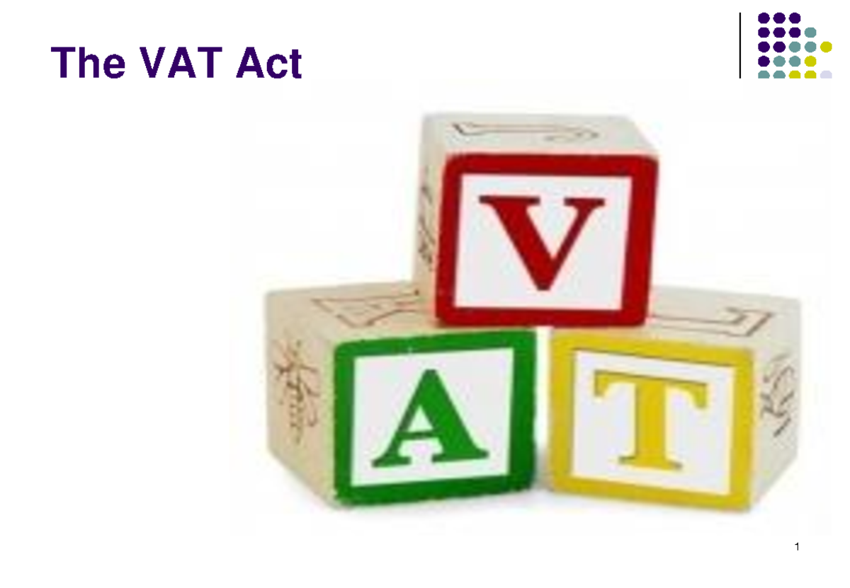 VAT Act 1: Understanding South Africa's VAT Legislation and ...