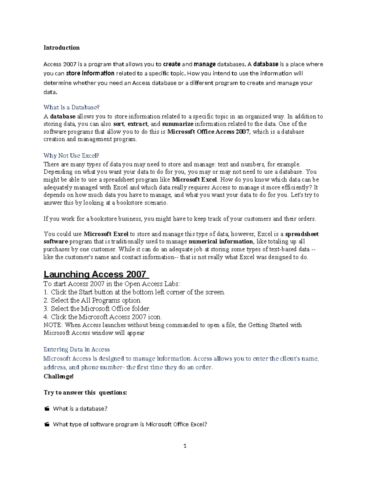 Access 2007 Database Management: Essential Notes for ICT Students - Studocu