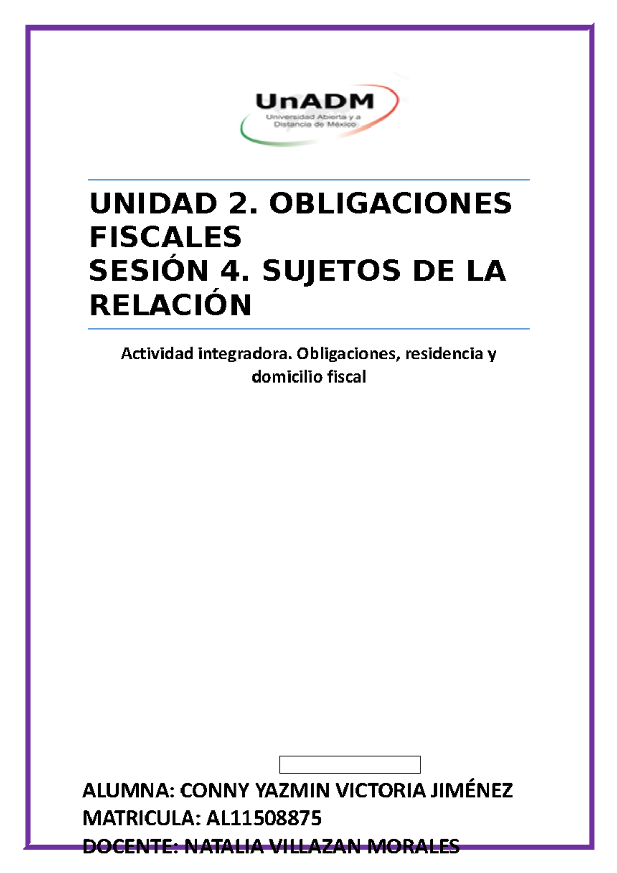 M8 U2 S4 COVJ - Obligaciones Fiscales y Sujetos de la Relación ...