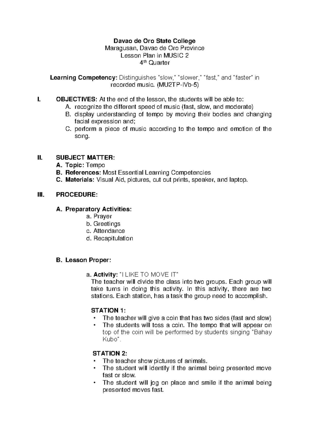 5th Year Lesson Plan: Understanding the Human Reproductive System - Studocu