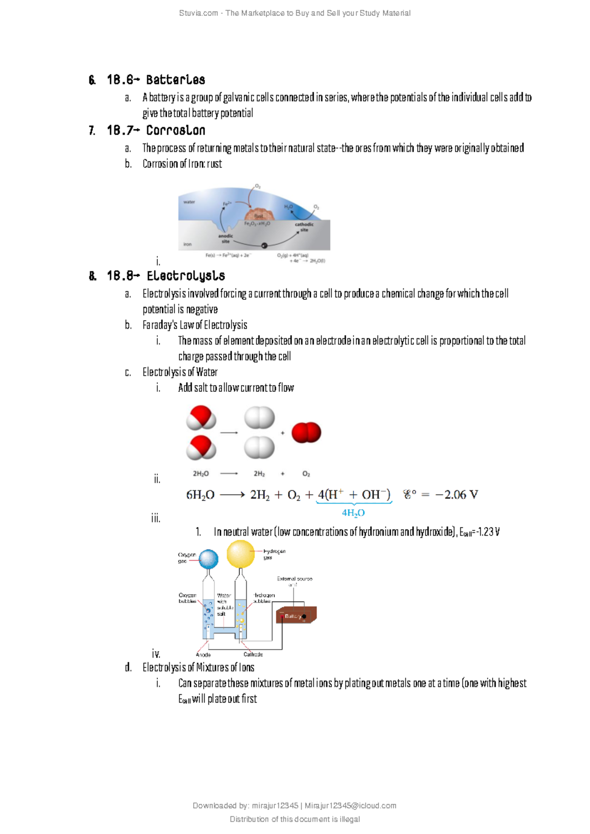 AP Chemistry Notes - Electrochemistry Concepts and Terminology - Studocu
