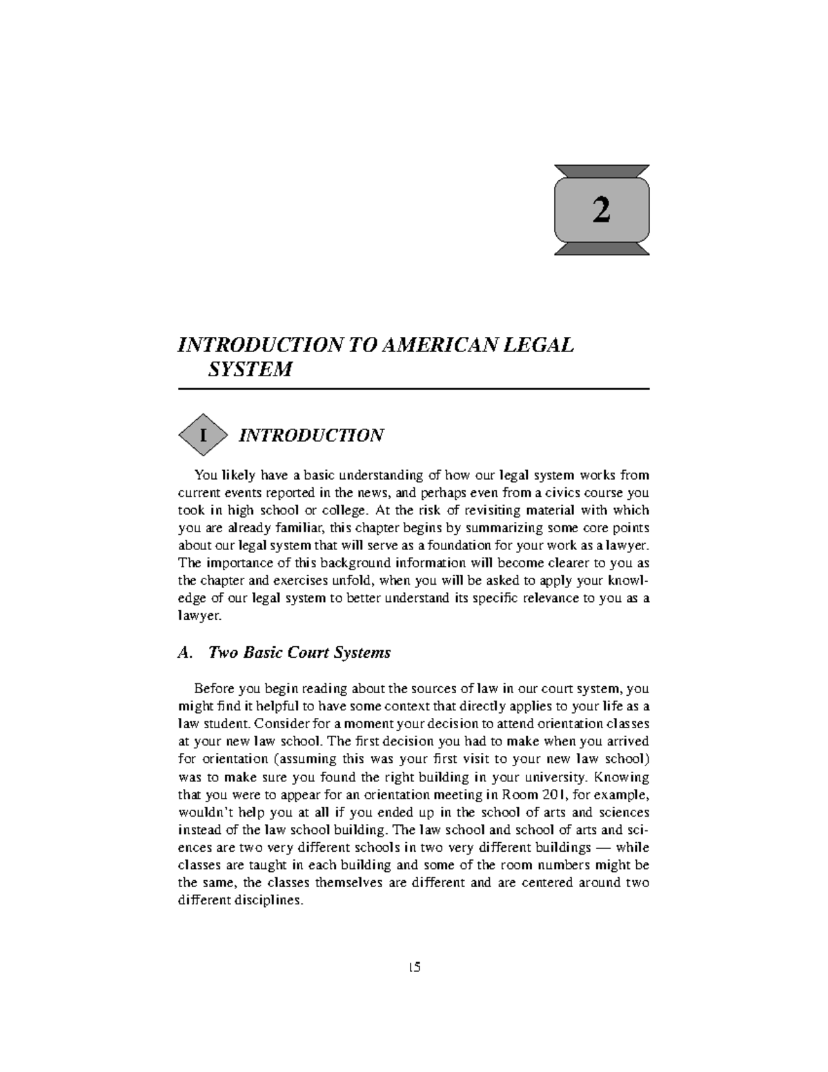 Orientation Reading Introduction To American Legal System Ch 2 Studocu
