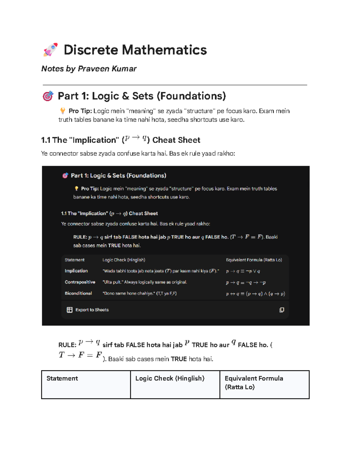 Discrete Math (D 1): The 'Cheat Code' Edition (Exam Special) - Studocu