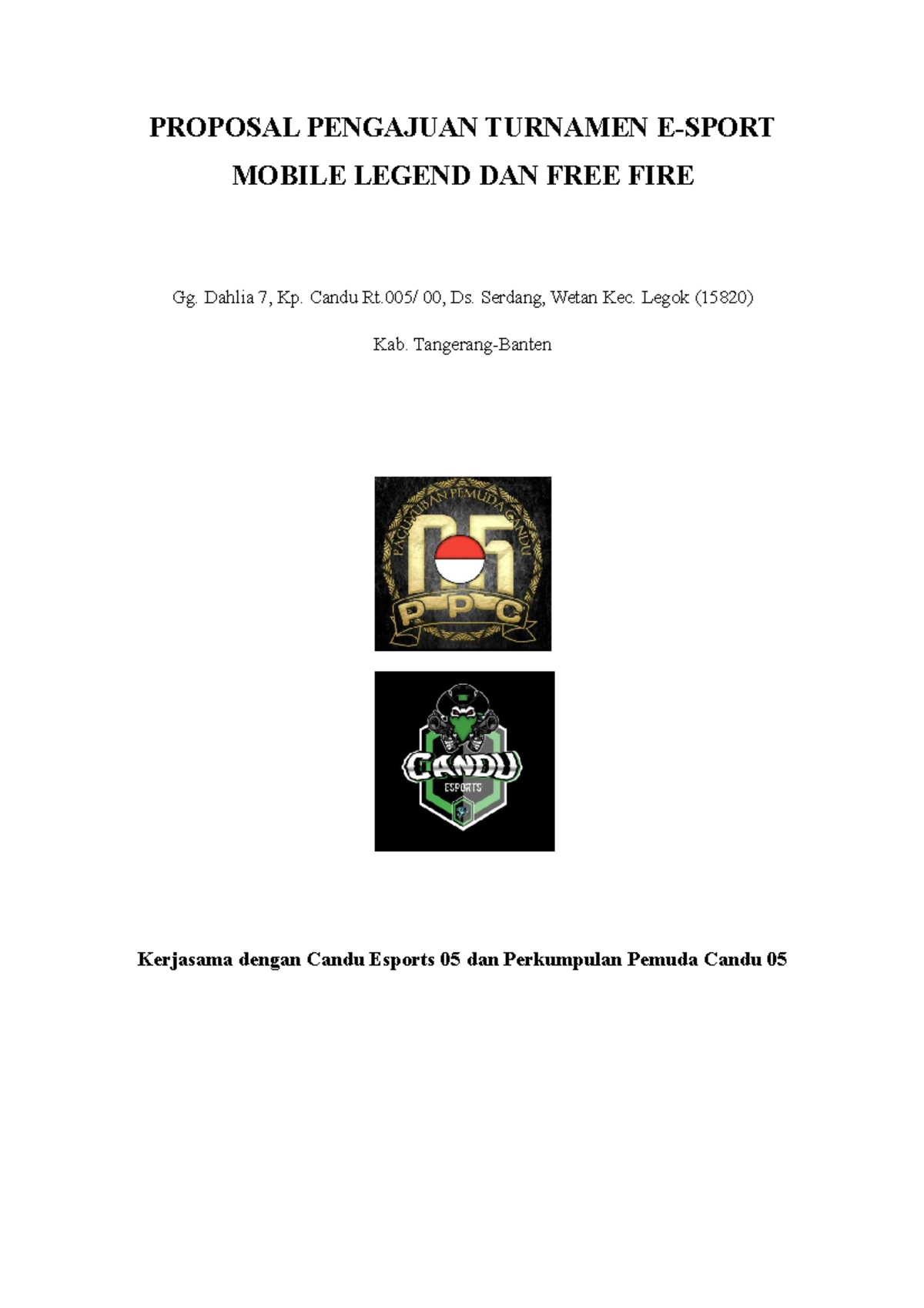 Proposal Turnamen E-Sport Mobile Legend & Free Fire 2023 - Studocu