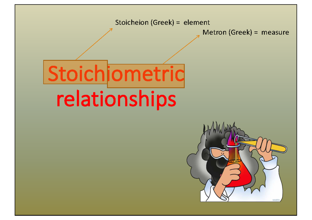 Chemistry 101: Stoichiometric Relationships and Particle Behavior - Studocu