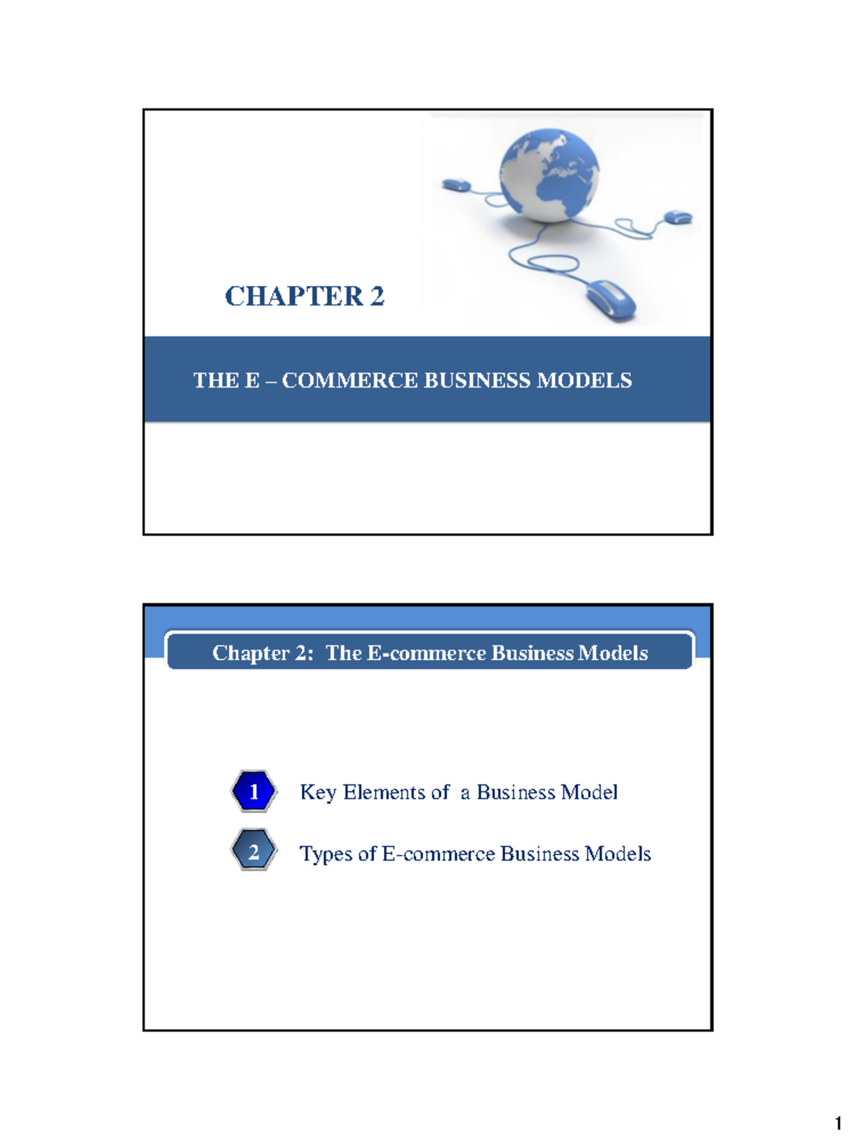 Chapter 2 - The E-commerce Business Models - THE E – COMMERCE BUSINESS ...