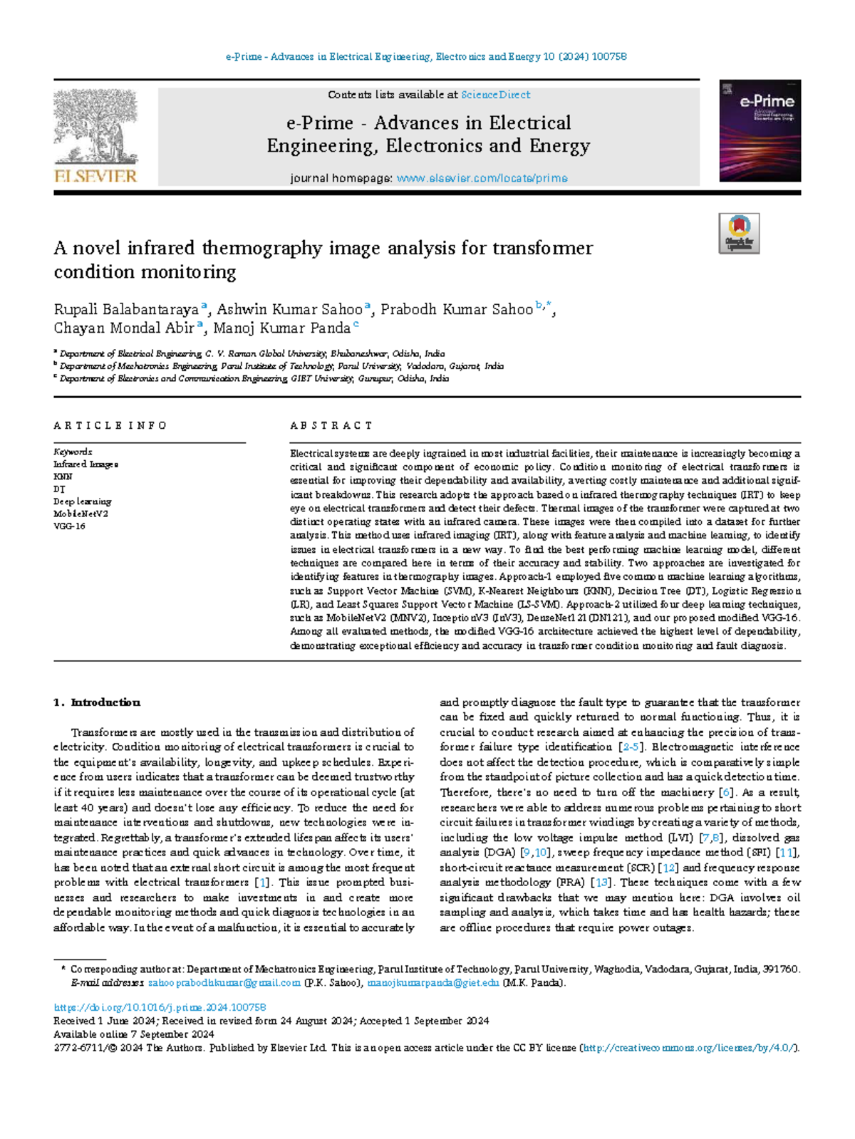 Infrared Thermography: A Preventive and Effective Technique for ...