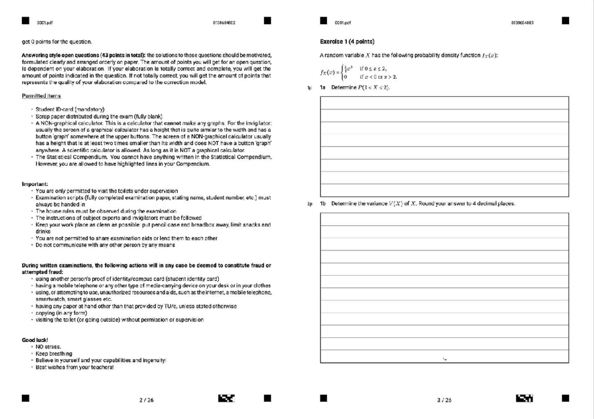 STAT EXAM2 - Comprehensive Guide to Exam Exercises and Rules - Studeersnel