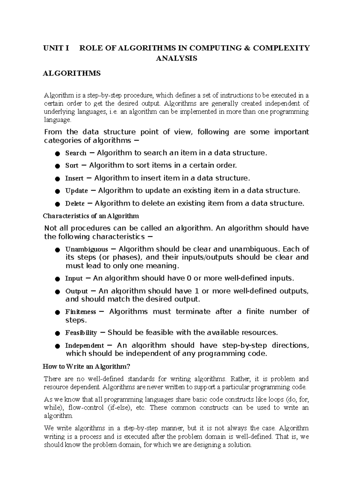 ADSA-1 - Advanced Data Structures & Algorithms Overview - Studocu