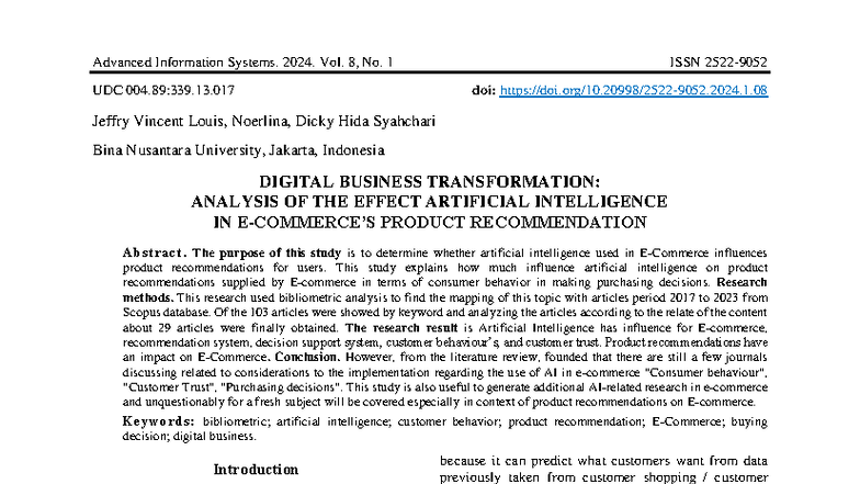 Digital Business Transformation: AI's Impact on Product Recommendations ...