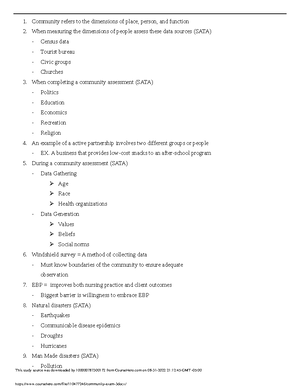 Module 2 Exam - Practice exam community nursing - Module 2 Exam Due No ...