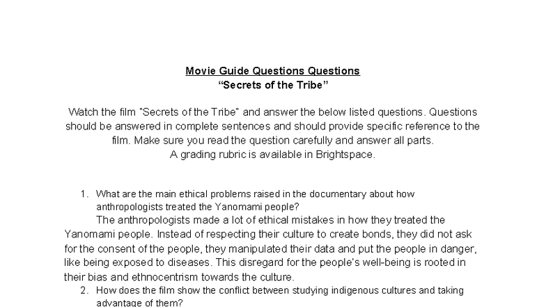 Secrets of The Tribe-2: Ethical Issues in Anthropological Research ...