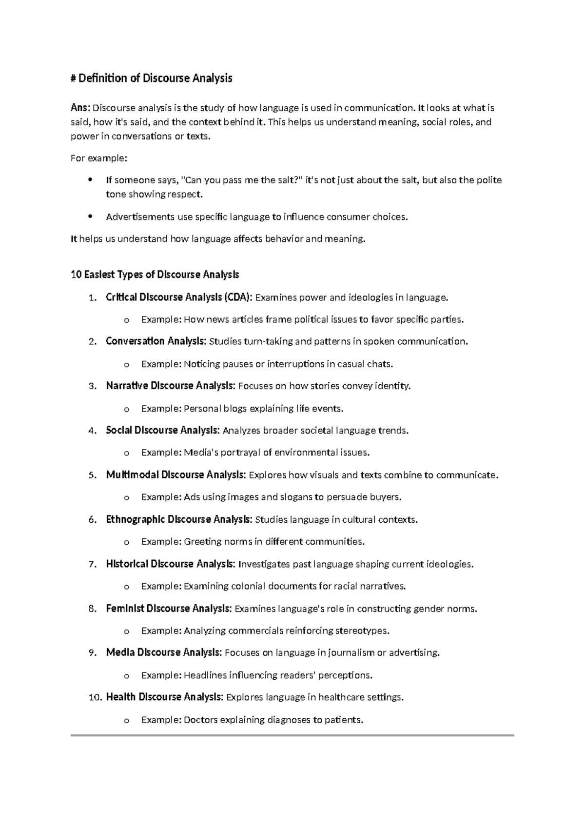 Discourse Analysis Overview and Key Types Explained - Studocu