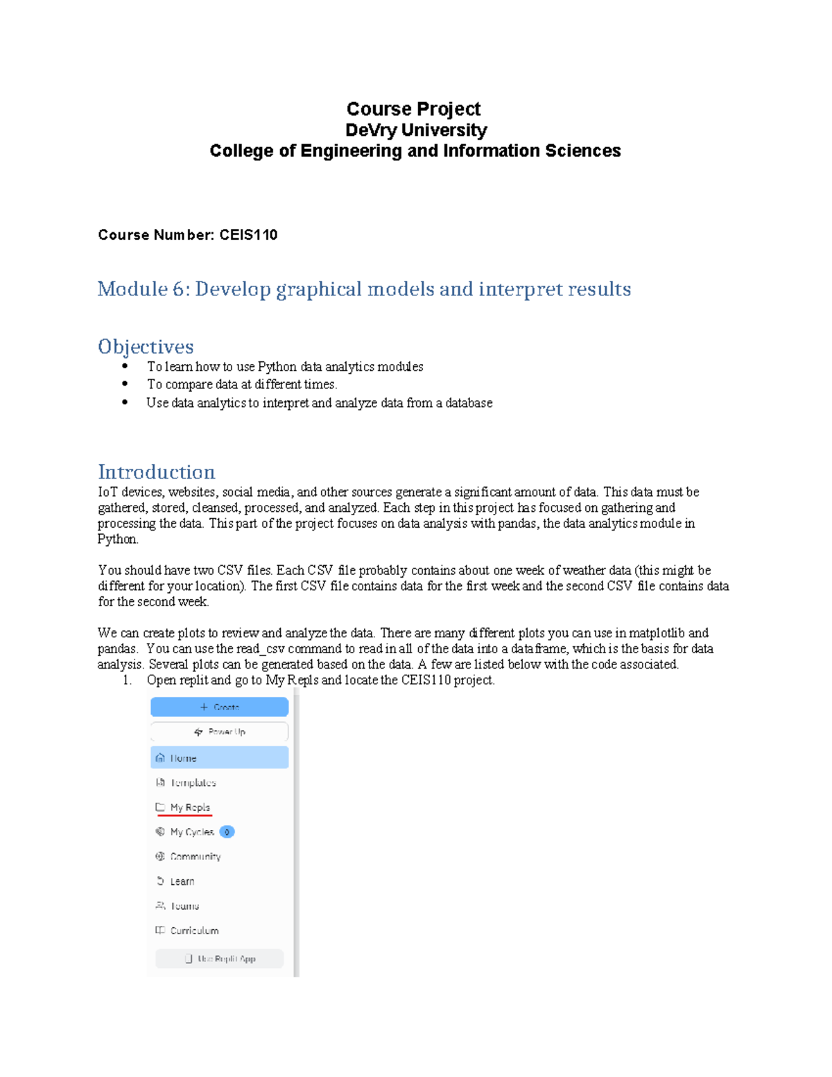 CEIS110 Module 6: Analyzing Weather Data with Python - Studocu