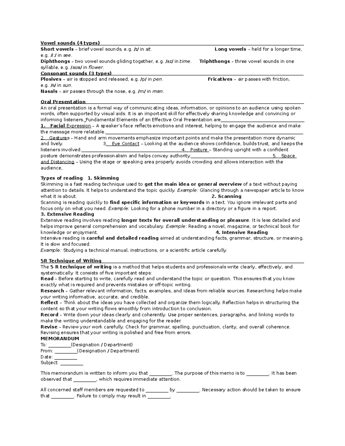 English Vowel and Consonant Sounds: A Comprehensive Guide - Studocu