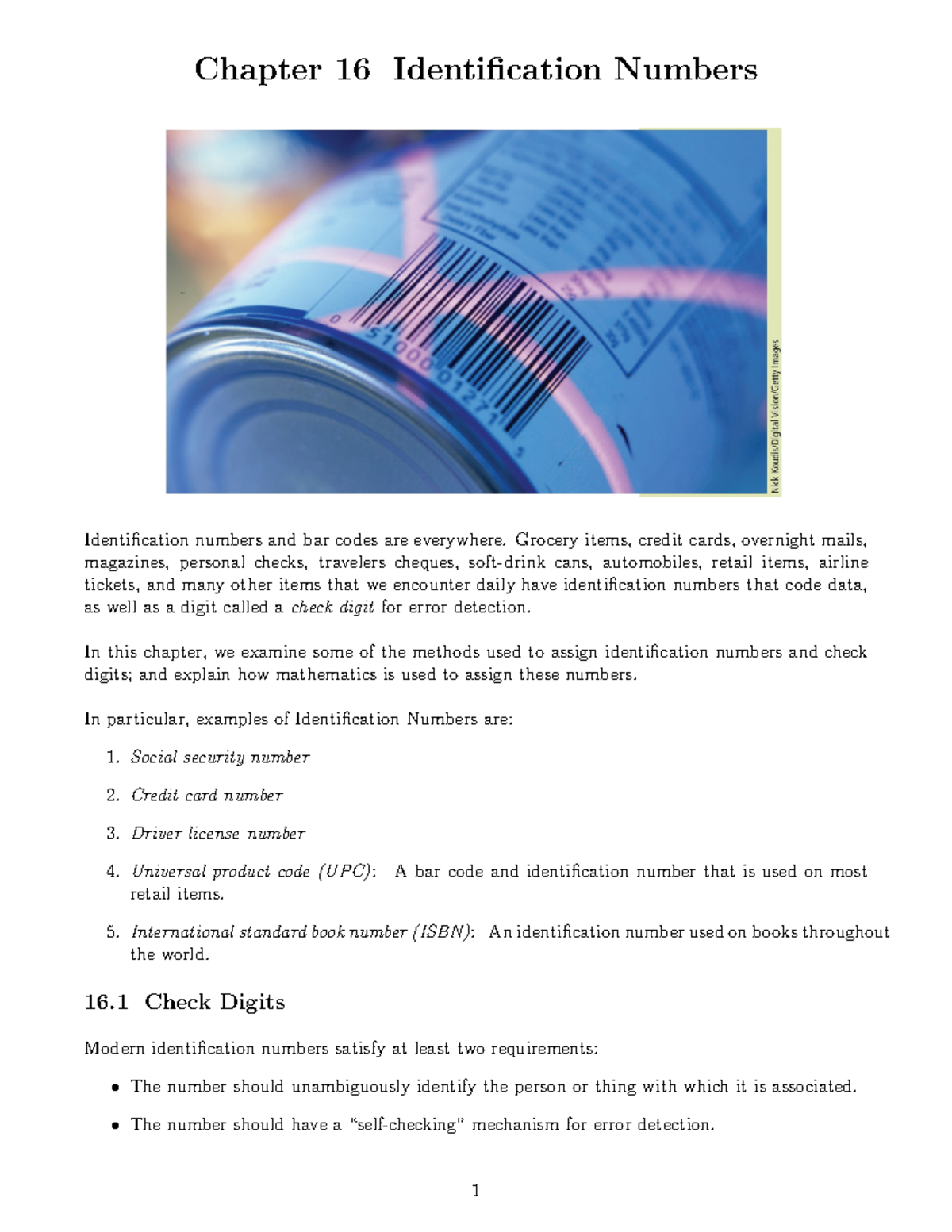 Ch16 1 - Math Behind Identification Numbers and Check Digits - Studocu
