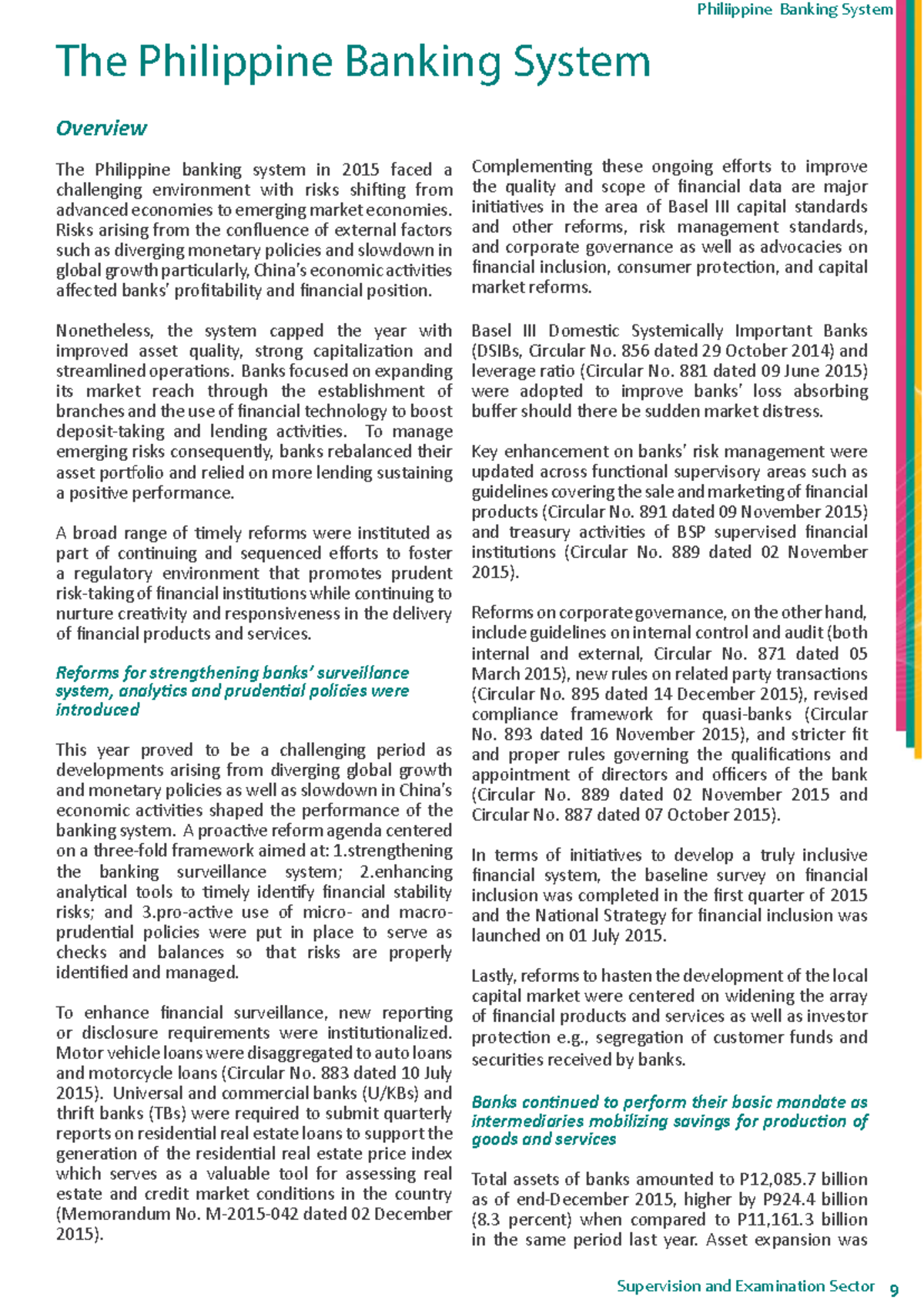 Philippine Banking System Overview: Trends and Reforms (FM53) - Studocu