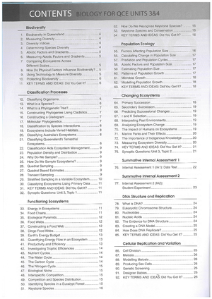UNIT 3 Revision Guide v2 - YEAR 12 BIOLOGY Unit 3 REVISION GUIDE Unit 3 ...