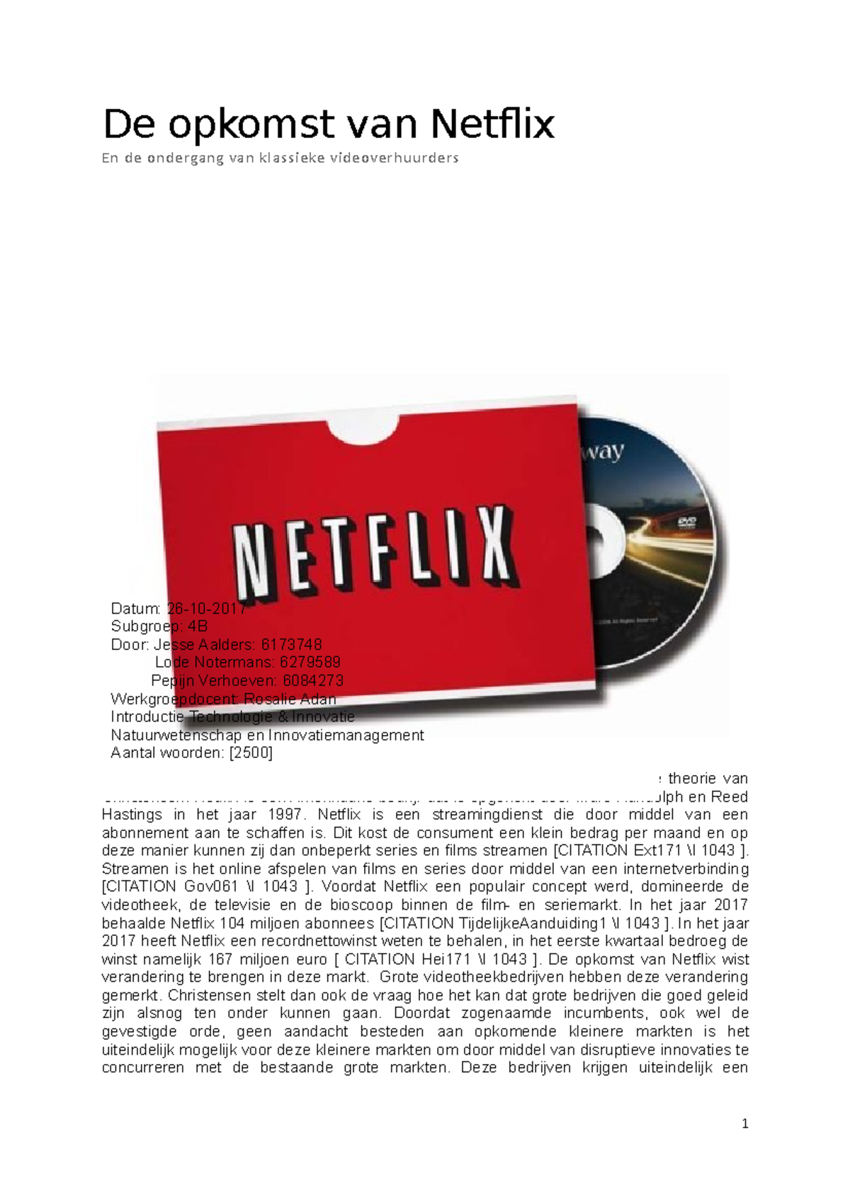 Case Study: Netflix's Disruptive Innovation & Christensen's Theory ...