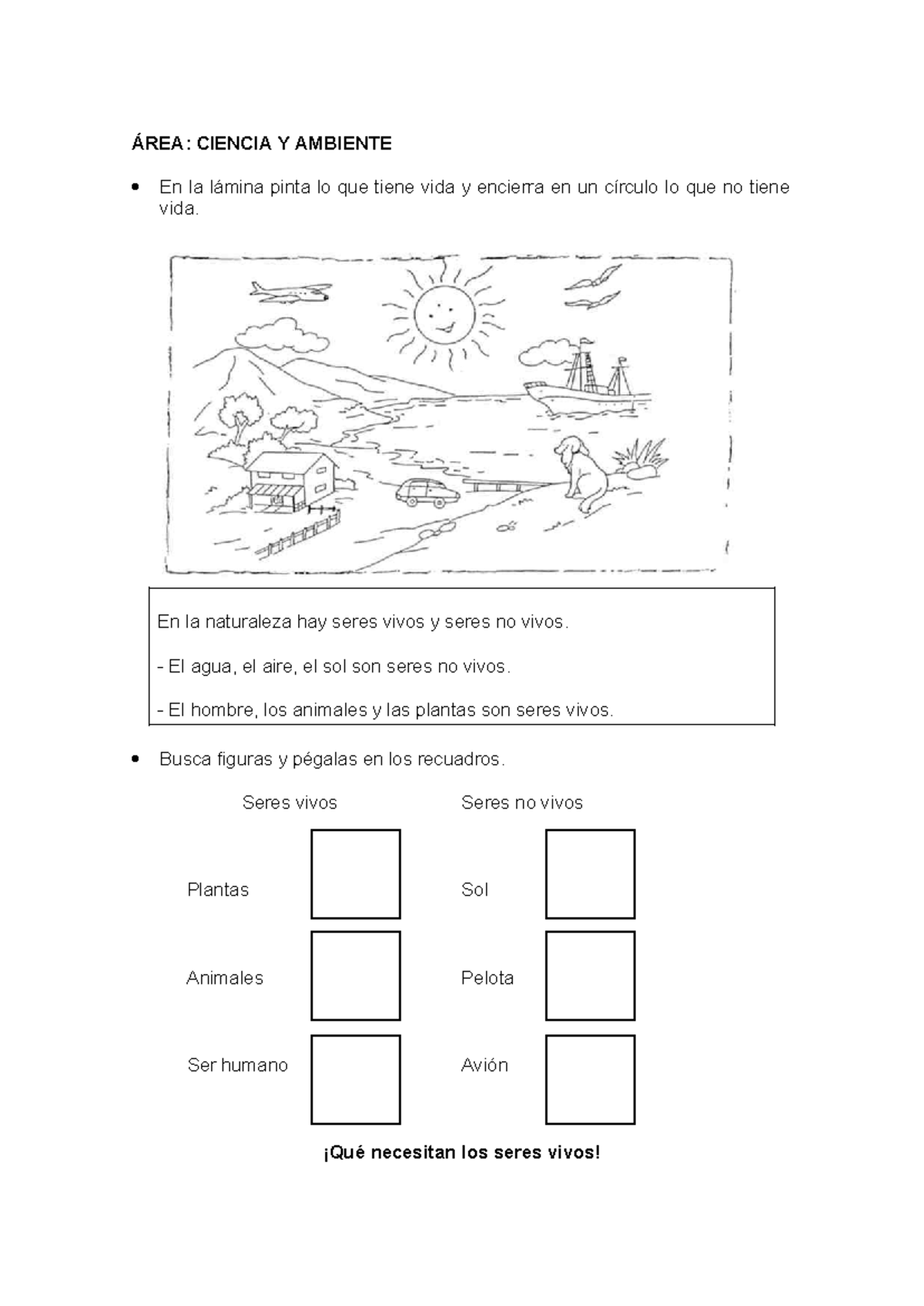 CIENCIA Y AMBIENTE: Seres Vivos y No Vivos - Actividades de Marzo 2013 ...