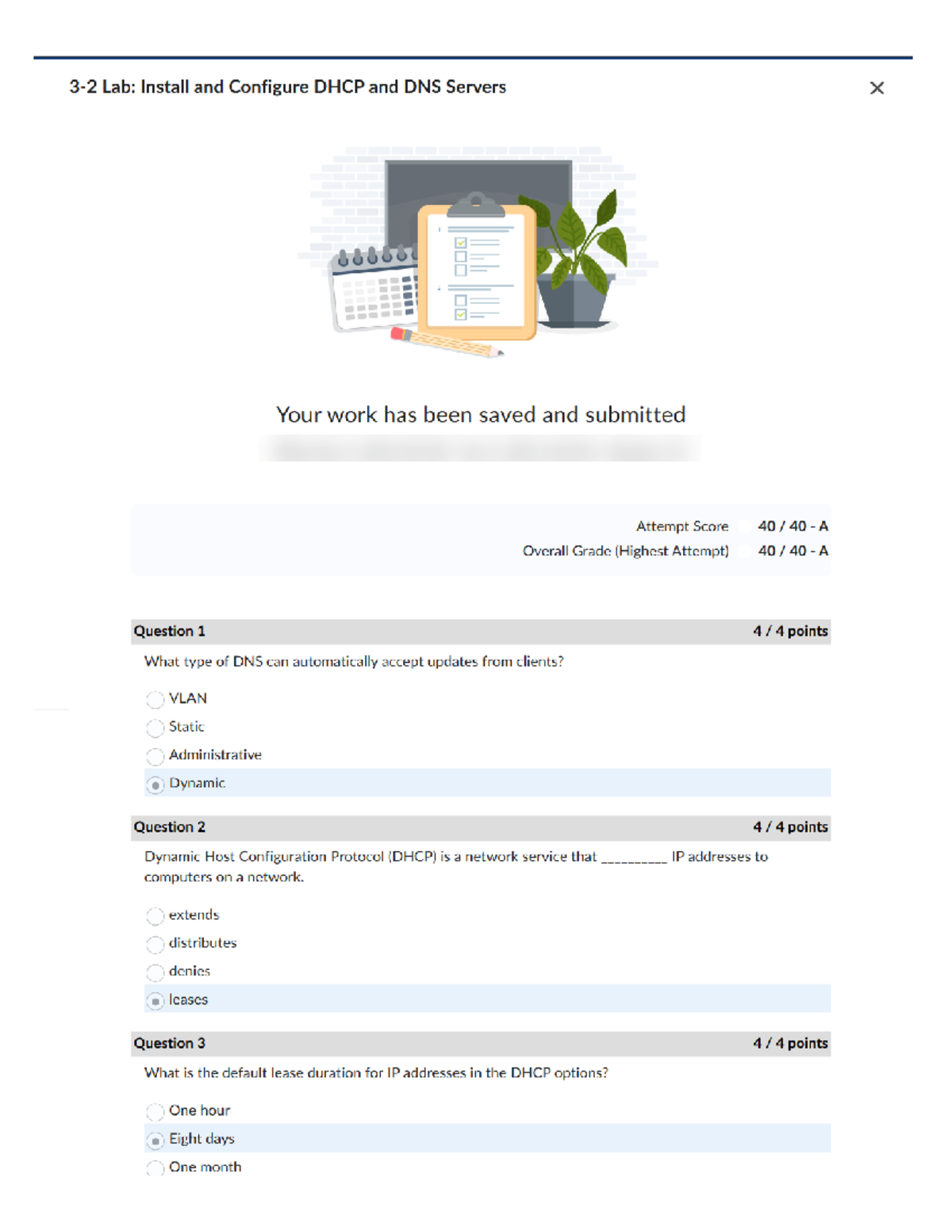 3-2 Lab: Installation & Configuration of DHCP and DNS Servers - Studocu
