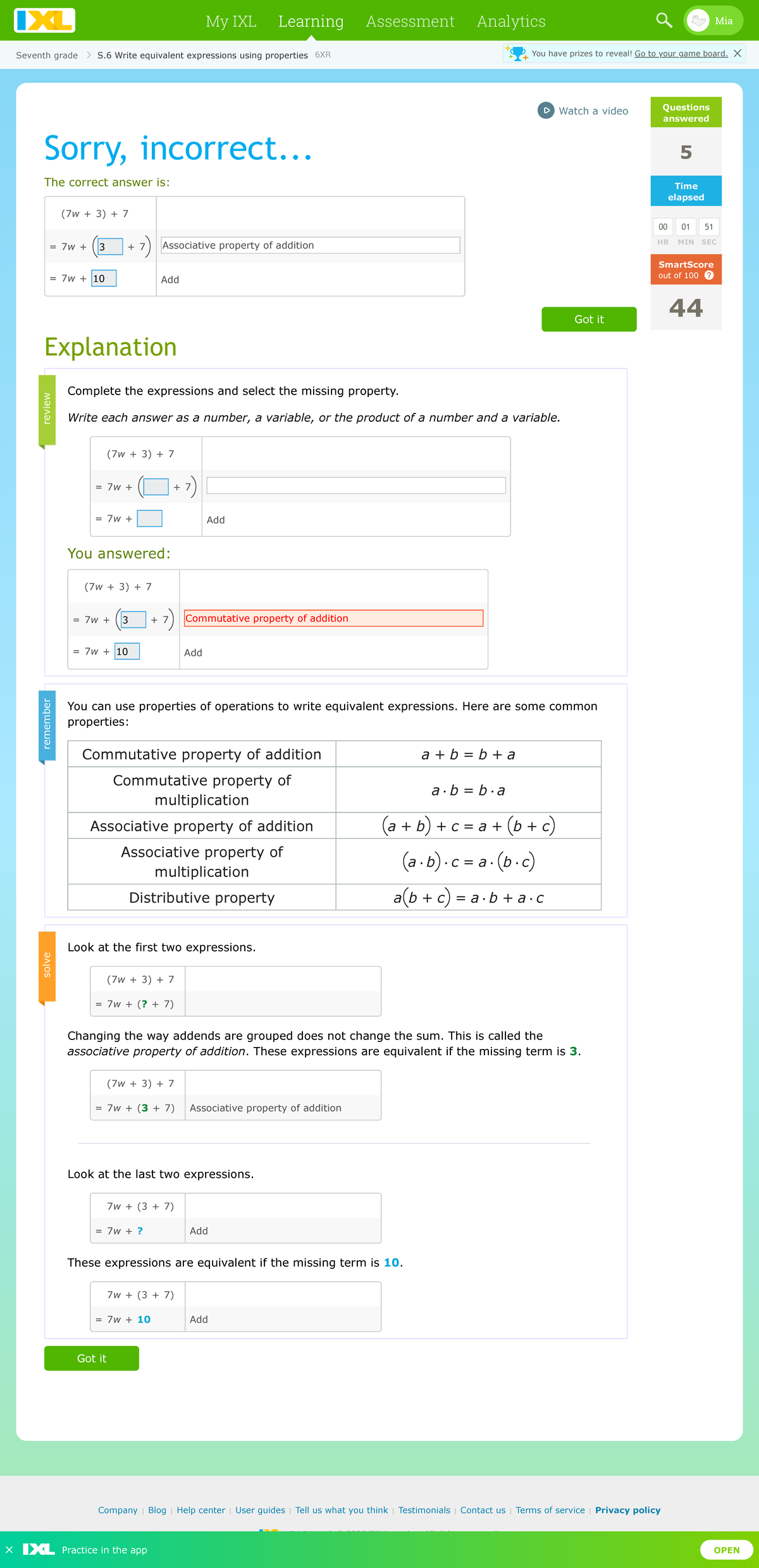 IXL 7th Grade Math: Equivalent Expressions Using Properties - Studocu