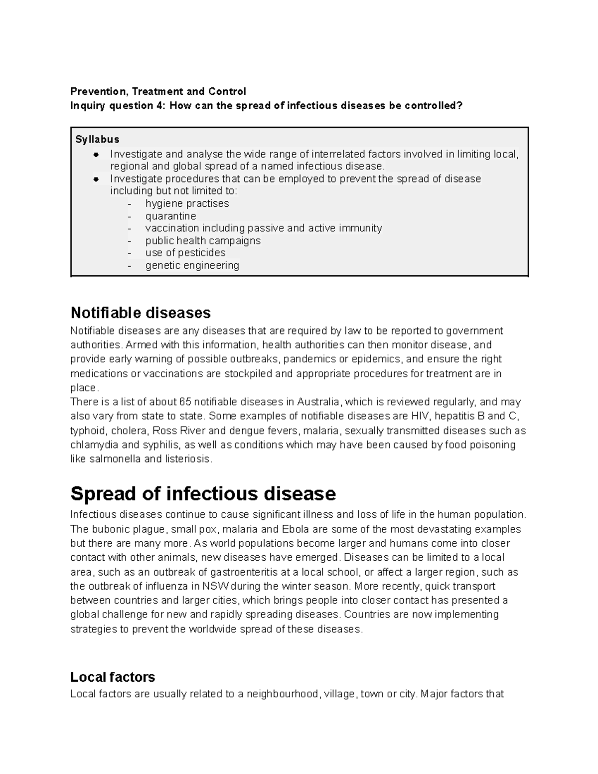 Controlling the Spread of Infectious Diseases: Prevention & Treatment ...