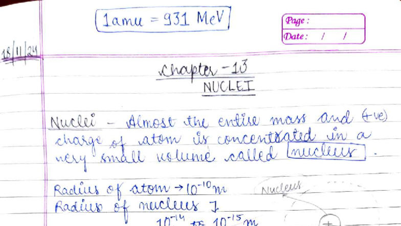 Chapter - Nuclei: Exclusive Notes on Nuclear Properties and Stability ...