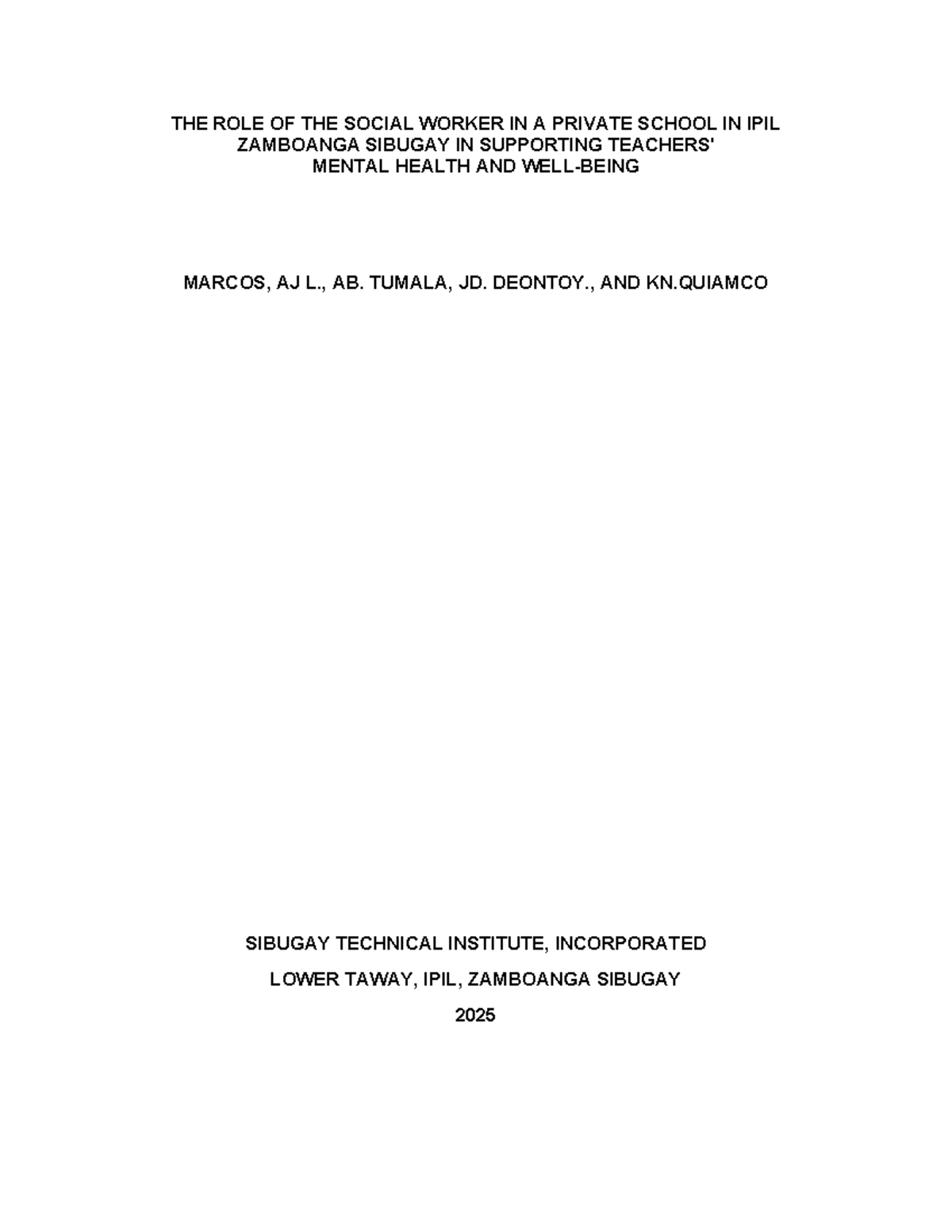 Research-WITH- Validation - THE ROLE OF THE SOCIAL WORKER IN A PRIVATE ...