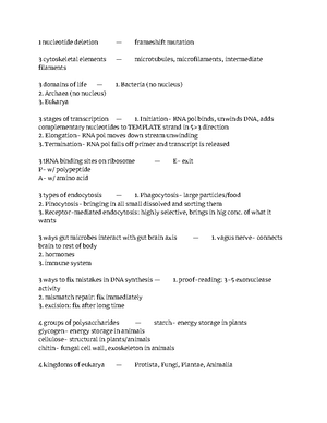 Sample Exam 2 (BIO101): Key Concepts and Practice Questions - Studocu