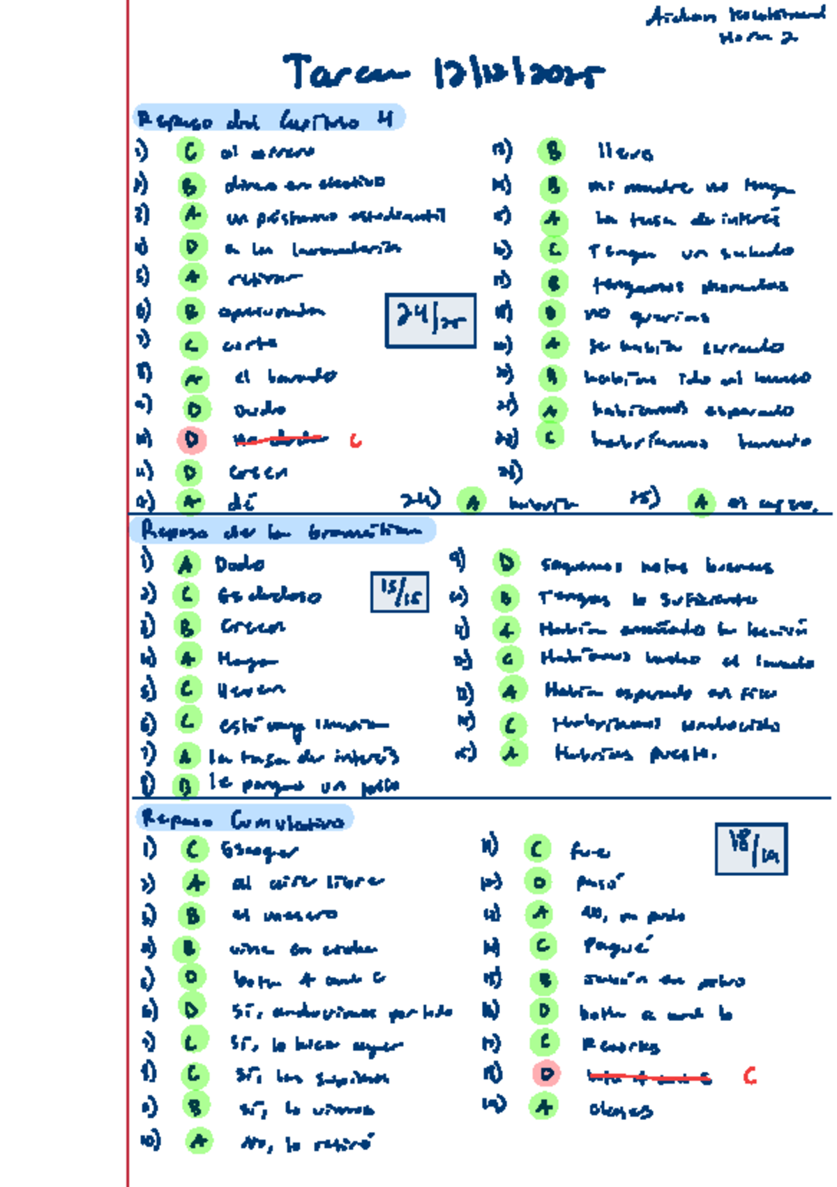 Repaso del Capítulo 4 - Español 3 Honors - Studocu
