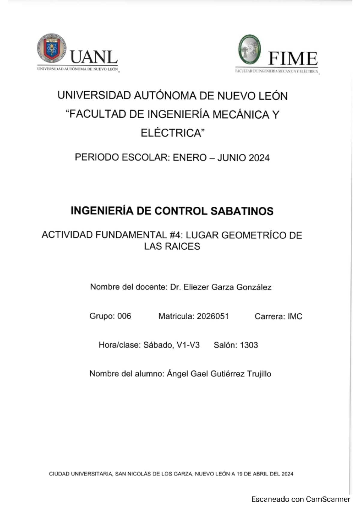 AGGT AF4 IC-SAB 2026051: Análisis de Raíces en Sistemas de Control ...